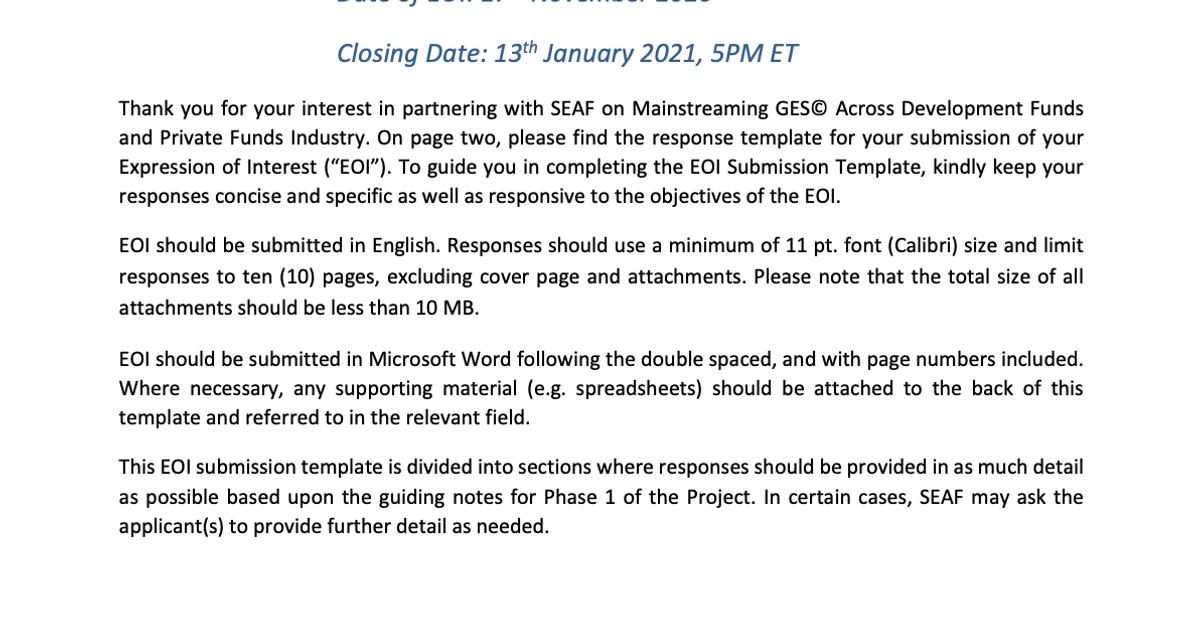 Top 7 Secrets To Mastering Investment Expression Of Interest